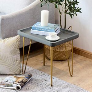 Coffee Tables Nordic Sofa Side Simple Imitation Cement Balcony Table Wrought Iron Mobile Small Mini Living Room Side Table Anti-Article Drop