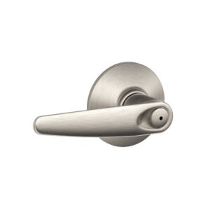 schlage f40jaz619 jazz privacy lever, satin nickel