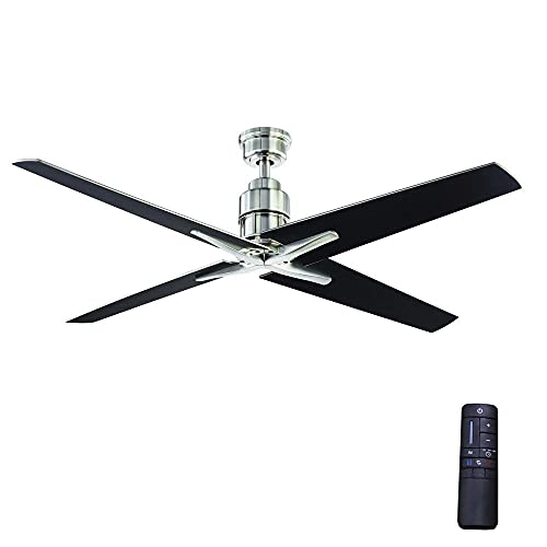 Home Decorators Collection Virginia Highland 56 in. Indoor Brushed Nickel Ceiling Fan with Remote Control