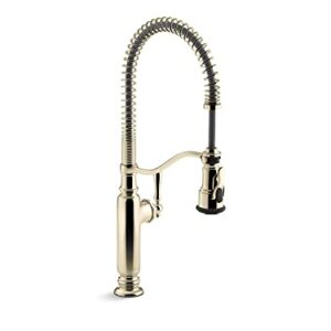 Kohler 77515-AF K-77515-AF Tournant Semi-Professional Pull-Down Kitchen Sink Faucet in Vibrant French Gold