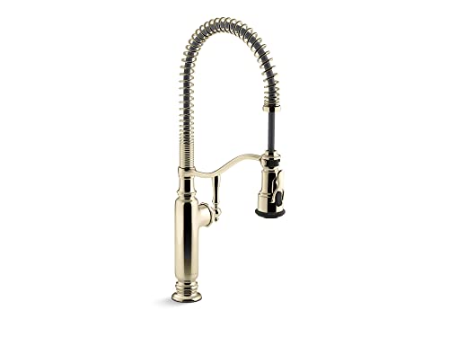 Kohler 77515-AF K-77515-AF Tournant Semi-Professional Pull-Down Kitchen Sink Faucet in Vibrant French Gold