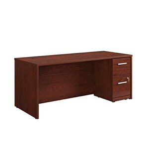 officeworks by sauder affirm 72 x 30 shel 2 drawer pedestal ste, l: 71.10″ x w: 29.53″ x h: 29.29″, classic cherry finish