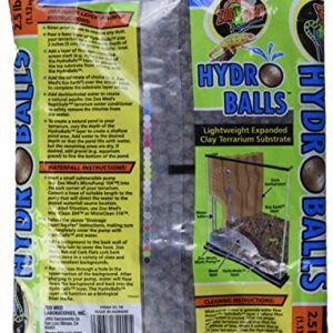 Zoo Med HydroBalls Lightweight Expanded Clay Terrarium Substrate, 2.5 Pounds