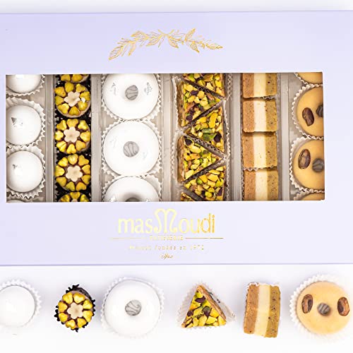 MASMOUDI PASTRY GOURMET SNACK GIFT BOX PIECES OF ORGANIC HAND MADE FRESH NUTS HEALTHY SNACKS KETO FRIENDLY BASKET DESSERT LOW SUGAR GROCERIES LOW CARB FOOD