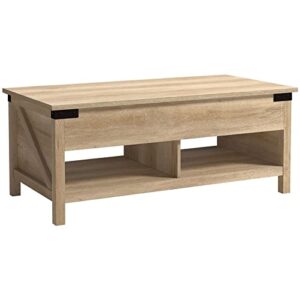 sauder bridge acre wood lift-top coffee table in orchard oak, orchard oak finish