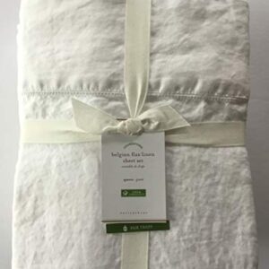 Pottery Barn Belgian Linen Flax Sheet Set ~Queen~*White*~