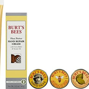 Burt's Bees Easter Basket Stuffers Gifts, 5 Body Care Products, Classics Set - Original Beeswax Lip Balm, Cuticle Cream, Hand Salve, Res-Q Ointment, Hand Repair Cream & Foot Cream, in Giftable Tin