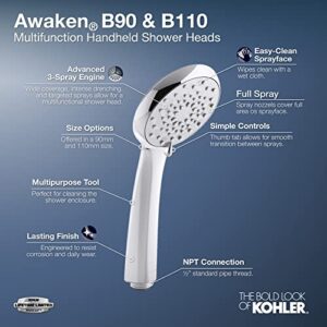 Kohler 72421-Y-BN Awaken B110 Four-Function Handshower, 2.5 Gpm, Vibrant Brushed Nickel