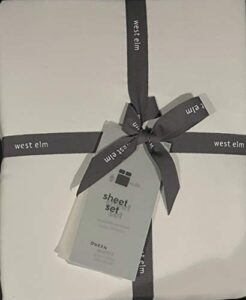 west elm tencel sheet set ~queen~*stone white*~