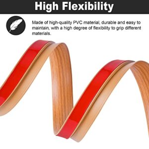 10Ft Carpet Floor Transition Strip, Self Adhesive Floor Edging Trim Strip, PVC Threshold Cover for Doorway, Floor Divider Strip Suitable for Threshold Height Less Than 5 mm - Light Brown Wood Grain