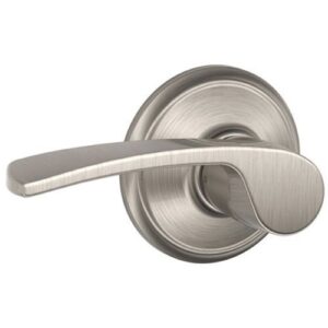 schlage f10vmer619 merano hall and closet lever, satin nickel