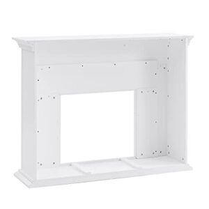 SEI Furniture Torlington Tiled Electric Fireplace, White, Gray Marble, 15" D x 50" W x 39" H