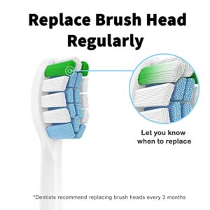 USHON Replacement Toothbrush Heads for Philips Sonicare Click-on Toothbrushes, Brush Heads Compatible with Phillips Sonicare Snap-on Electric Tooth Brushes, 8 Pack