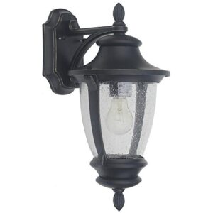 home decorators collection wilkerson 1-light black outdoor wall mount