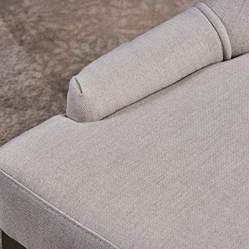 Christopher Knight Home Hayden Fabric Dining Chairs, 2-Pcs Set,Polyester, Light Grey