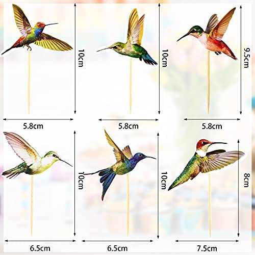 24 Pieces Hummingbird Cupcake Topper Hummingbird Cake Bird Decoration Cupcake Picks Toothpicks with Hummingbird Shape Hummingbird Cake Bird Decoration for Birthday Christmas Party Cake Decoration