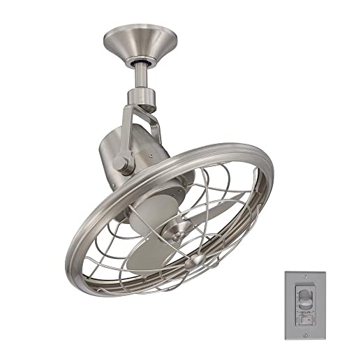 Home Decorators Collection Bentley II 18 in. Oscillating Brushed Nickel Ceiling Fan