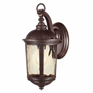 home decorators collection hb7262a-293 leeds wall-mount mystic bronze lantern