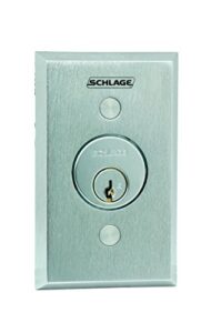 schlage electronics 653-05 keyswitch, spdt momentary single direction, satin chrome finish, less cylinder