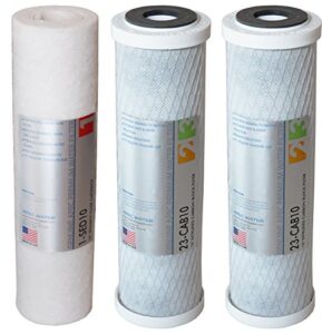 apec water systems filter-set us made double capacity replacement stage 1-3 for ultimate series reverse osmosis system, standard , white