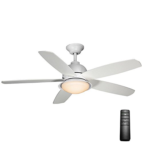 Home Decorators Collection 56012 Ackerly 52" LED Matte White Ceiling Fan Light Kit