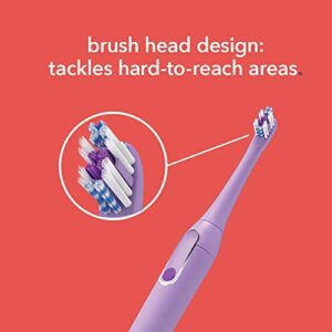 hum Replacement Heads, hum Toothbrush Heads with Floss Tip Bristles for Smart Toothbrush, Purple, 2 Pack