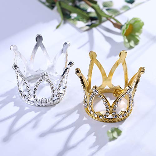 6 Pcs Crown Cake Topper Crown Tiara Queen Crown Princess Headpiece Cake Decoration for Women Lady Girl Bridal Wedding Royal Themed Baby Shower Decorations Birthday Party (Set A)