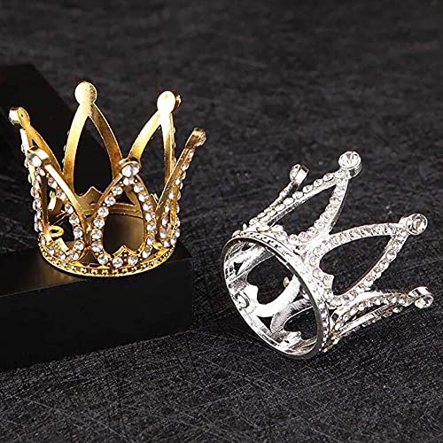 6 Pcs Crown Cake Topper Crown Tiara Queen Crown Princess Headpiece Cake Decoration for Women Lady Girl Bridal Wedding Royal Themed Baby Shower Decorations Birthday Party (Set A)