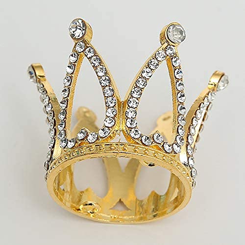 6 Pcs Crown Cake Topper Crown Tiara Queen Crown Princess Headpiece Cake Decoration for Women Lady Girl Bridal Wedding Royal Themed Baby Shower Decorations Birthday Party (Set A)