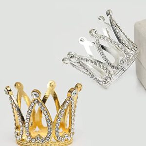 6 Pcs Crown Cake Topper Crown Tiara Queen Crown Princess Headpiece Cake Decoration for Women Lady Girl Bridal Wedding Royal Themed Baby Shower Decorations Birthday Party (Set A)