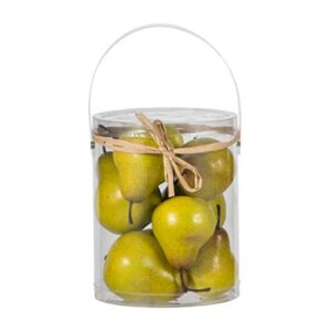 home decorators collection boxed fruit set, 10.5″ hx6 d, pears