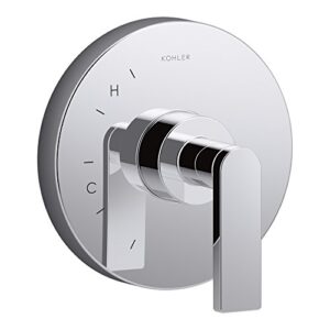 kohler k-ts73115-4-cp composed trim with lever handle for rite-temp pressure-balancing, valve not included, polished chrome