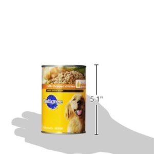 PEDIGREE CHOPPED GROUND DINNER Adult Canned Soft Wet Dog Food with Chicken, 22 oz. Cans 12 Pack