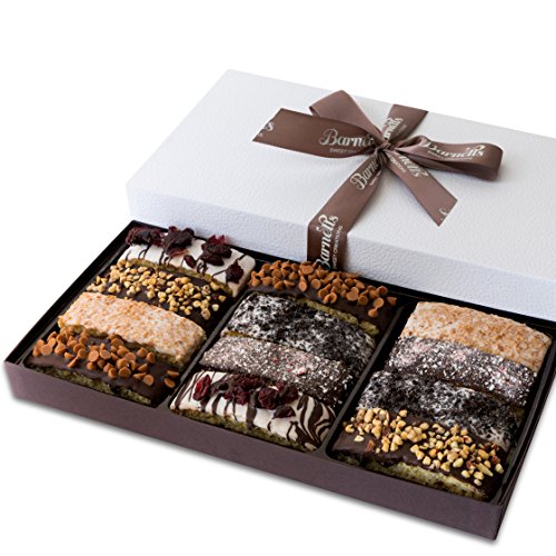 Barnett's Chocolate Valentines Gift Baskets, 12 Biscotti Cookie Chocolates Box, Covered Cookies Mens Holiday Gifts, Gourmet Prime Food, Candy Basket Delivery For Men Women Families, Thanksgiving Ideas