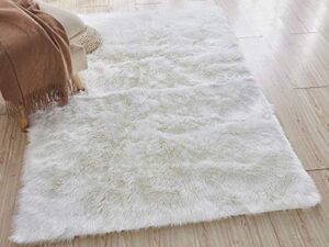 home decorators collection sheepskin area rug, 5’x8′ , white