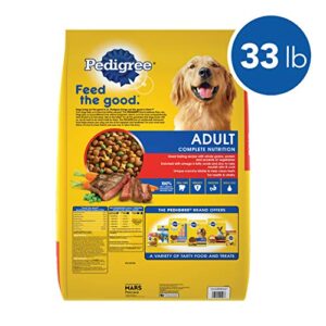 PEDIGREE Complete Nutrition Adult Dry Dog Food Roasted Chicken, Rice & Vegetable Flavor Dog Kibble, 33 lb. Bag