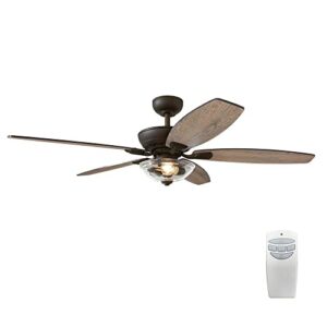 Home Decorators Collection 51848 Connor 54 in. LED Bronze Dual-Mount Ceiling Fan with Light Kit and Remote Control