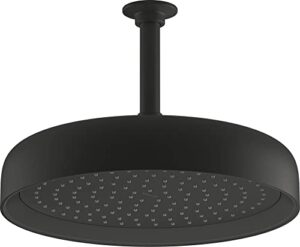 kohler 26291-g-bl statement round 12″ single-funtion 1.75 gpm rainhead, matte black