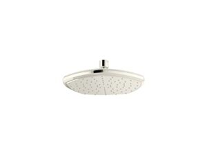 kohler 27051-sn occasion™ 8″ single-function 2.5 gpm rainhead, vibrant polished nickel