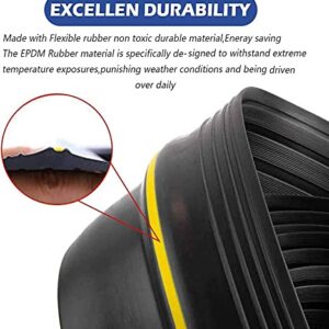 10Ft/3M Universal Garage Door Rubber Threshold Strip, Weatherproof Seal Strip DIY Weather Stripping Replacement, Not Include Adhesive/Sealant (Black)