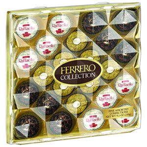 Ferrero Collection Premium Gourmet Assorted Hazelnut Milk Chocolate, Dark Chocolate and Coconut, A Great Easter Gift, 24 Count