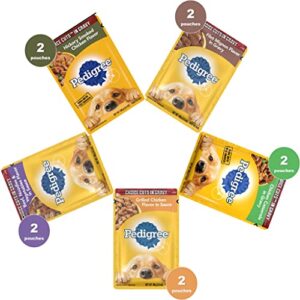 Pedigree Dog Food Wet Bundle,Choice cuts in Gravy,Assorted Flavors Filet,Beef Chicken. Soft Dog Food.Total 10 Pouches,Plus a 01 Nature's Choice Pressed Bone 01 ILC Buy Magnets Fridge. 3.5 Ounce