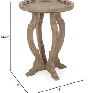 Christopher Knight Home Doris French Country Accent Table with Round Top, Natural