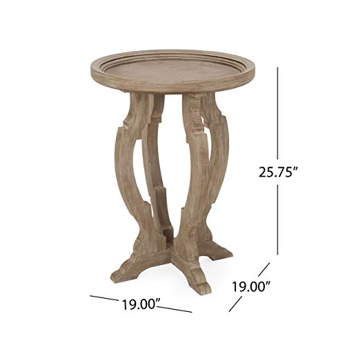 Christopher Knight Home Doris French Country Accent Table with Round Top, Natural