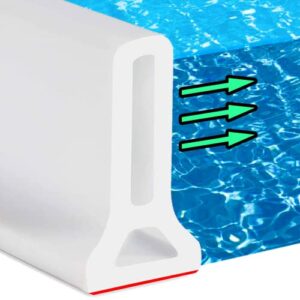 hi-na 3ft/5ft/6ft/8ft10ft collapsible shower threshold water dam watei barrier for shower and water stopper keeps water inside water threshold for wet and dry separation (8ft)