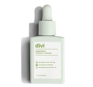 divi scalp serum, revitalize and detoxify, aids against hair-thinning, nourishes hair follicles, detoxifies product build-up