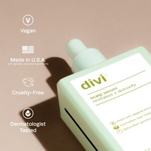 divi Scalp Serum, Revitalize and Detoxify, Aids against hair-thinning, nourishes hair follicles, detoxifies product build-up