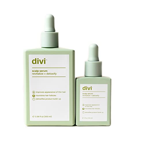 divi Scalp Serum, Revitalize and Detoxify, Aids against hair-thinning, nourishes hair follicles, detoxifies product build-up