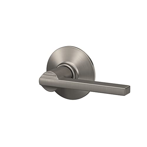 Schlage F10 V LAT 619 Latitude Door Lever, Hall & Closet Passage Lock, Satin Nickel