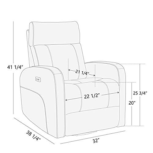 CHITA Power Swivel Glider Rocker Recliner,USB Charge Manual Headrest Double Layer Backrest Truck armrest Chair Sofa for Living Room and Nursery, Light Brown